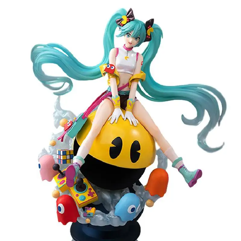 30cm Original Bntsh Hatsune Miku Figure Kawaii Pac-man Game Action ...