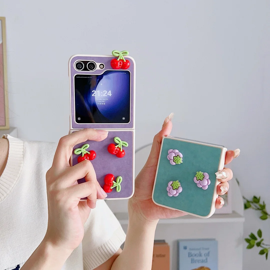Korean-Cute-Fruit-Phone-Case-for-Samsung-Galaxy-Z-Flip-3-Zflip3-ZFlip4 ...
