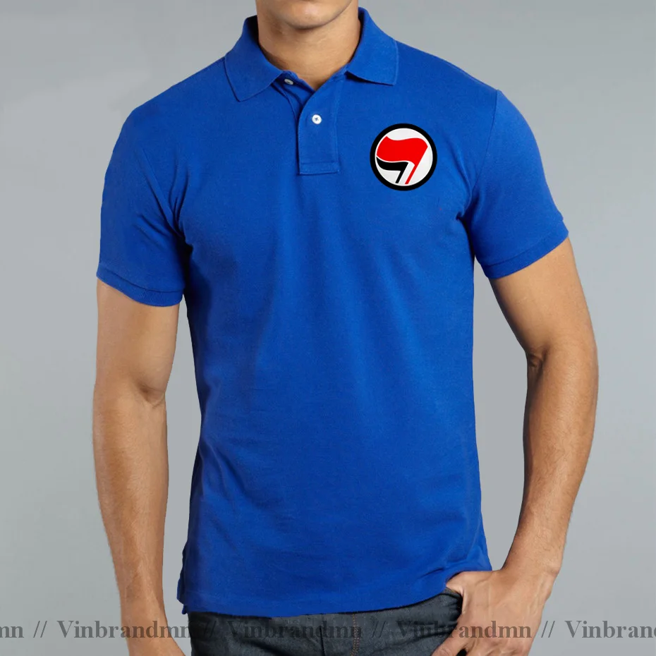ANTIFA Antifascist Anarchy Anarchist Polo Shirts Peace Flag 3D Symbol ...