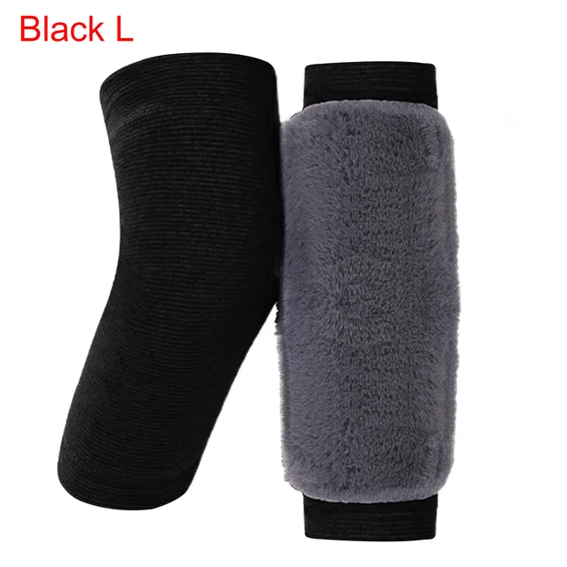 Winter Plush Knee Pad Fluffy Thermal Knee Braces Leg Warmers For ...