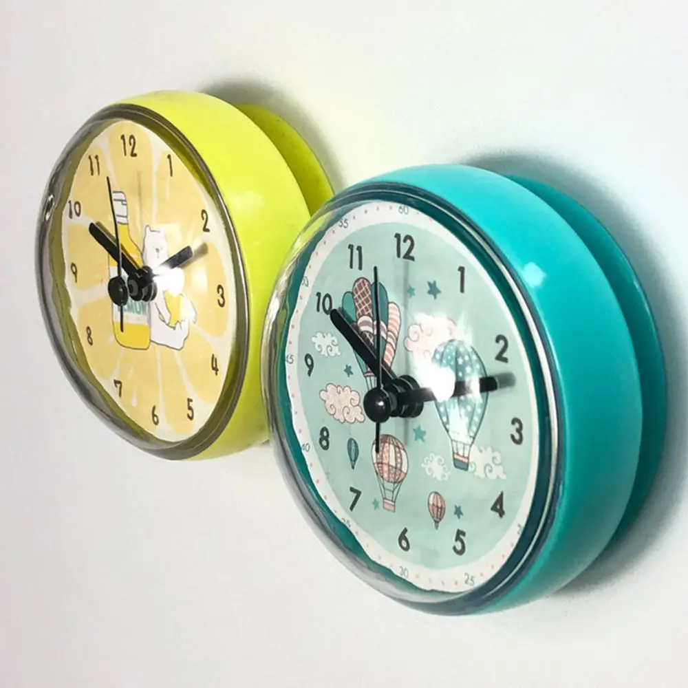 Mini Sucker Wall Clock Bathroom Anti-Fog Waterproof 7cm Kitchen Toilet ...