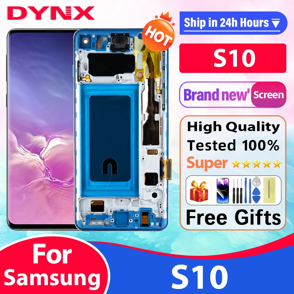 100%Testing Fro S10 G973 Screen For SAMSUNG Galaxy S10 G973U G973F ...