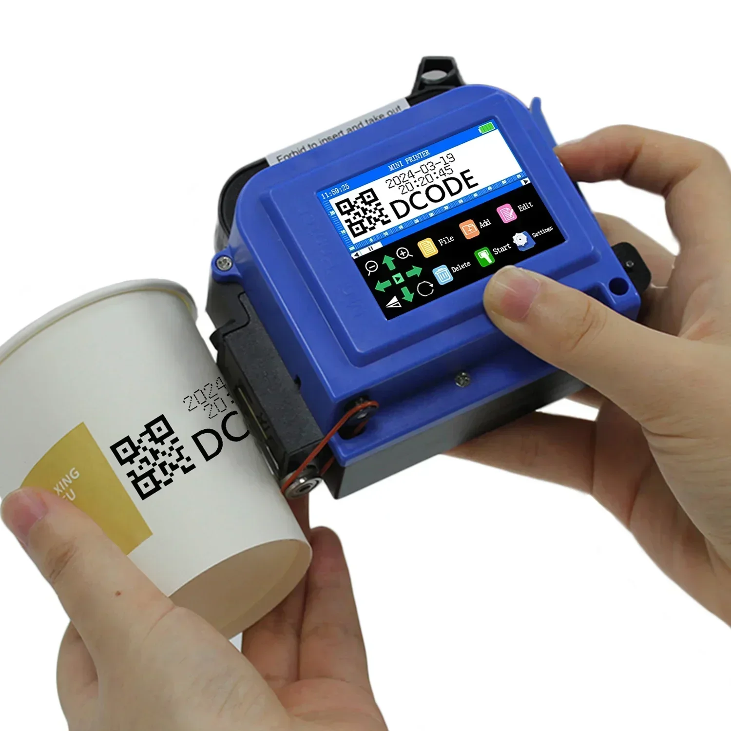 DCODE DC11 25.4mm/1 inch Portable Mini Printer Handheld Inkjet Printer ...