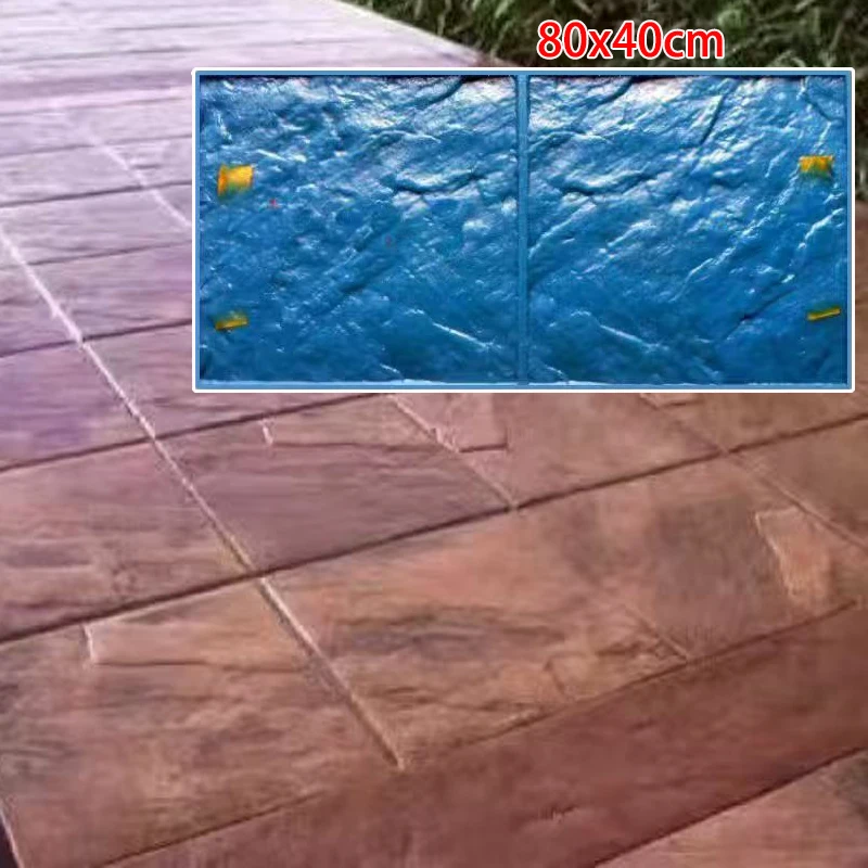 80x40cm Embossed Floor Cement Mold Concrete Cultural Stone Pavement ...