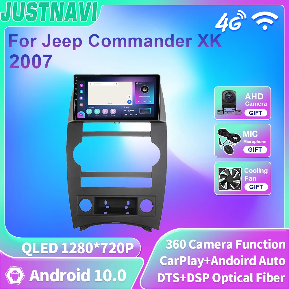 JUSTNAVI-reproductor-Multimedia-QLED-para-Jeep-Commander-XK-2007 ...