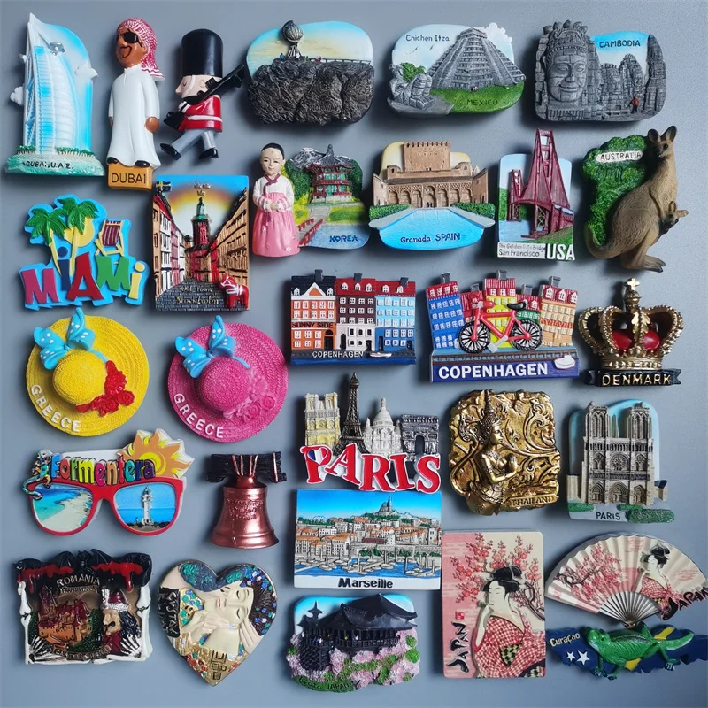 Fridge-Magnets-Japan-Dubai-Miami-USA-Norway-British-Curacao-Cambodia ...