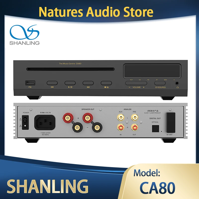 Shanling CA80 Sucção MQA CD Player Bluetooth 5.0 Amplificador de fone ...