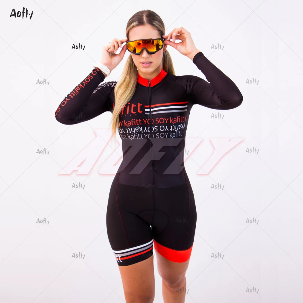 Kafit Conjunto de ropa de Ciclismo para mujer, traje largo de triatlón ...