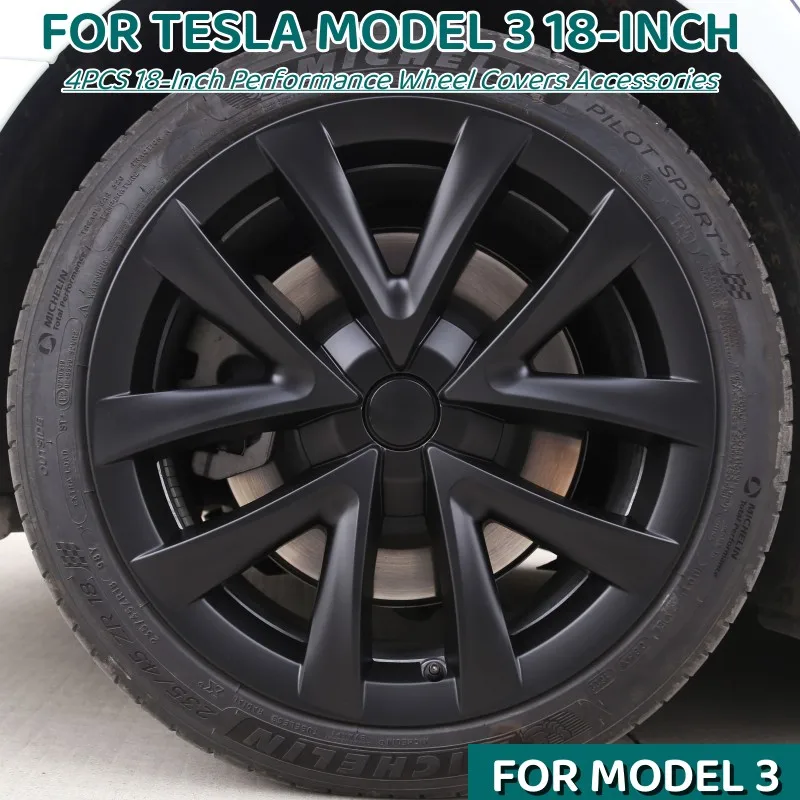 18Inch-Wheel-Hubcap-For-Tesla-model-3-Hub-Cap-Performance-Automobile ...