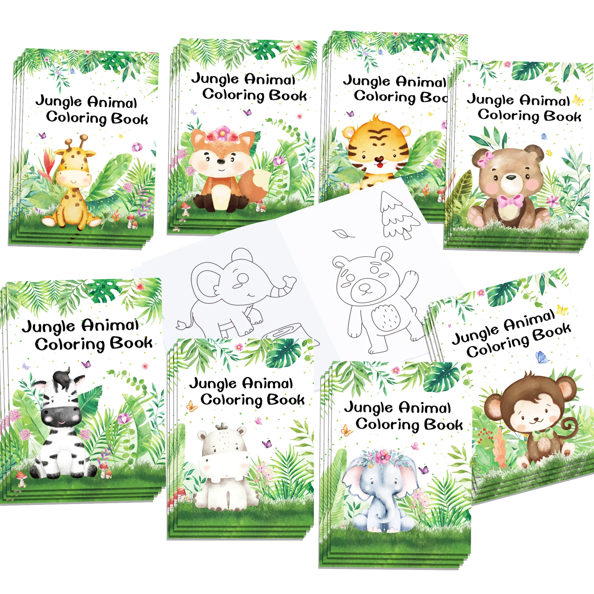 Baby Jungle Animals Coloring Pages
