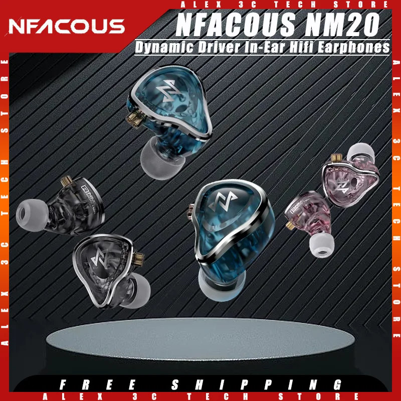 NFACOUS-NM20-Wired-Earphones-Dynamic-Driver-In-Ear-Hifi-Monitor-Ergonomics-Singer-Gaming ...