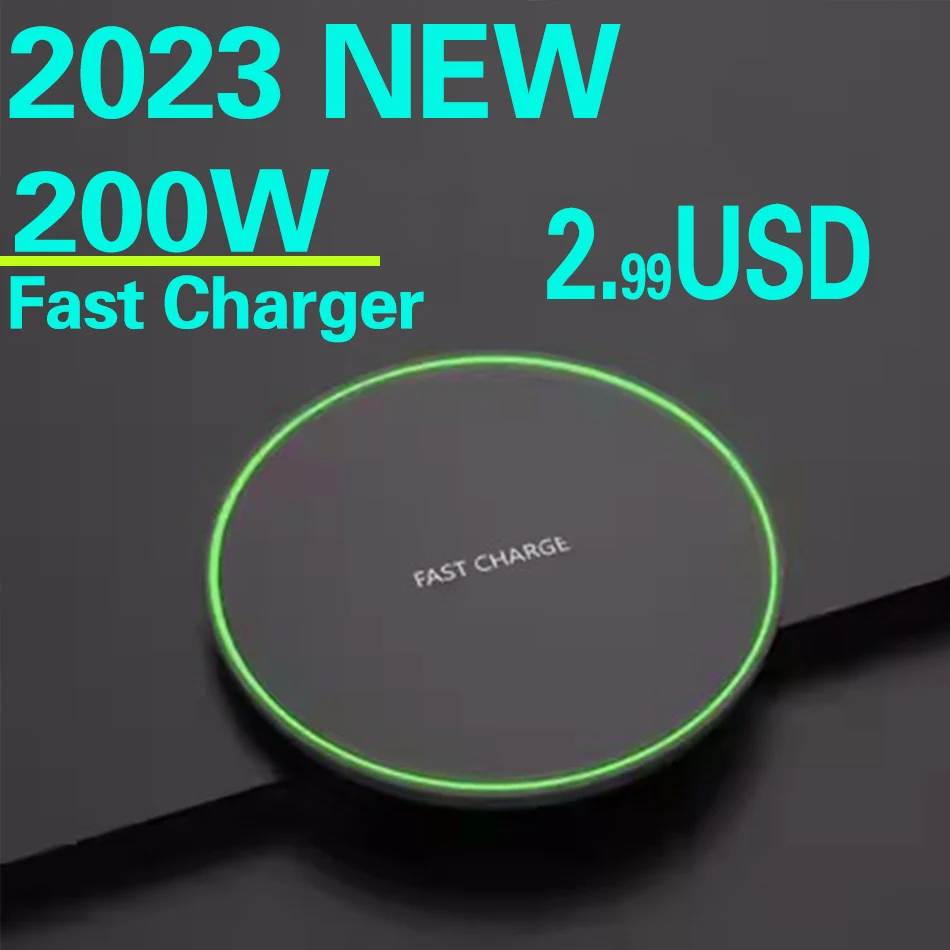 200W Wireless Charger Pad For iPhone 14 13 12 11 Pro XS Max Induction ...