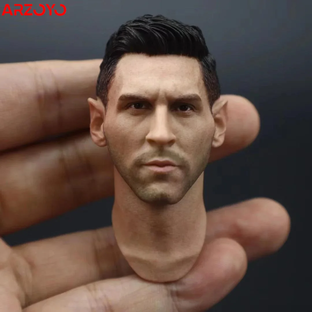 1/6 Scale Football Star Messi Head Sculpture PVC Head Carving Model Fit ...