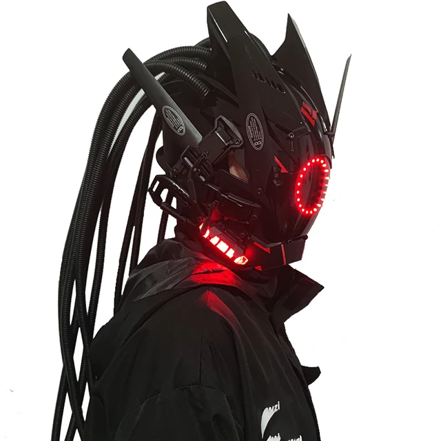 Game Cyberpunk Pipe Dreadlocks Mask Cosplay Costume - AllCosplay.com