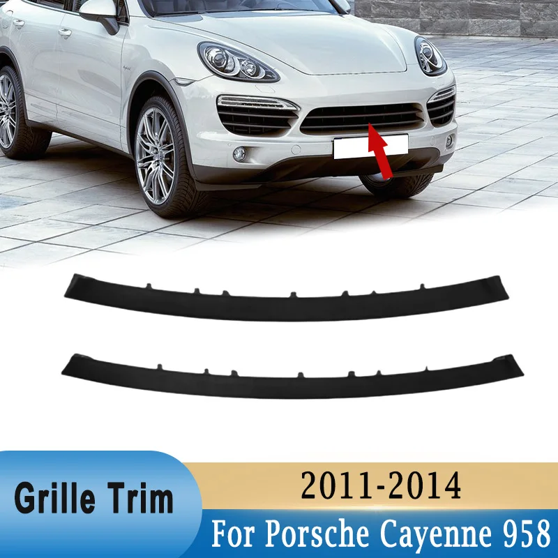 2Pcs Front Bumper Center Radiator Grille Insert Molding Trim For ...