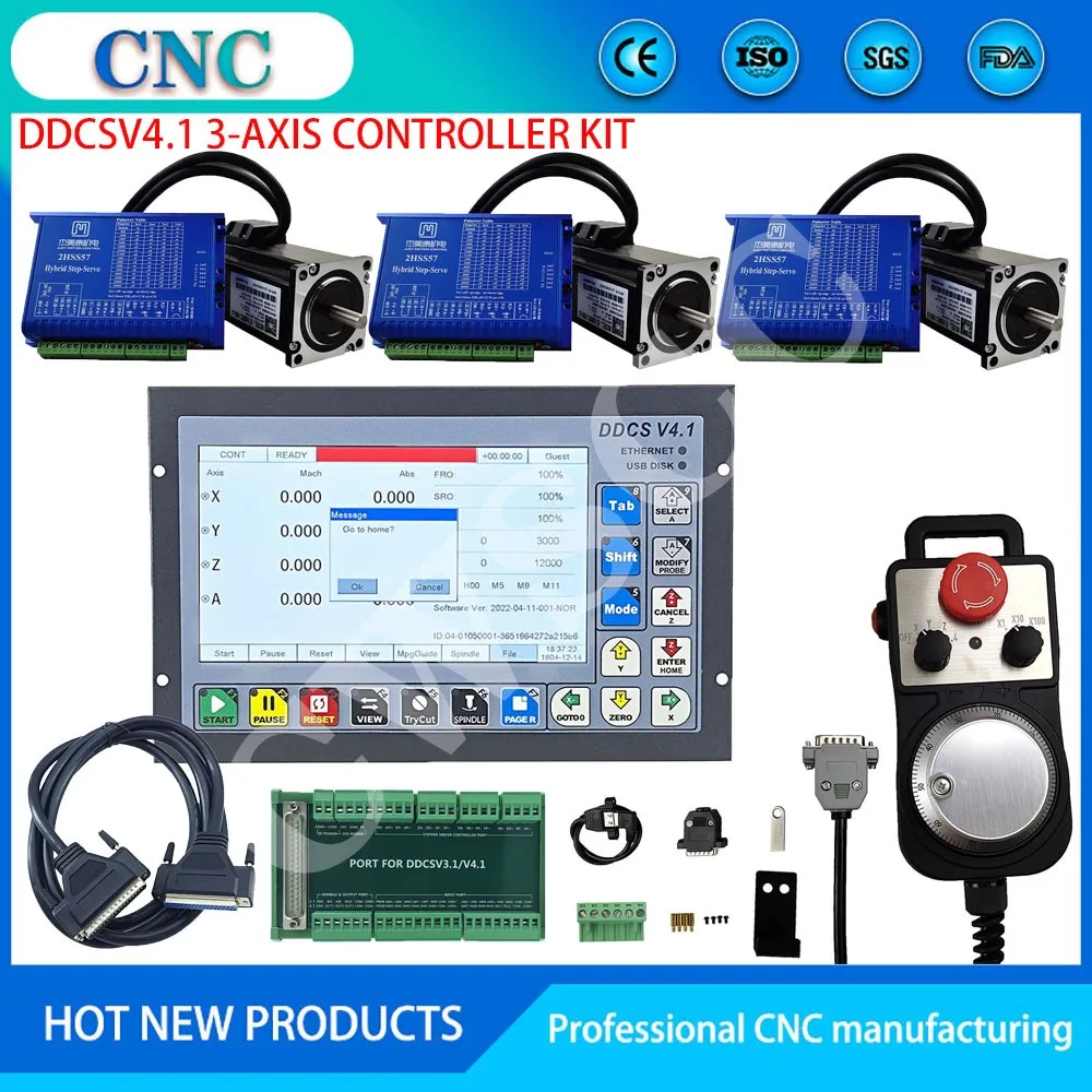 Sistema de control de movimiento CNC de 3 ejes, controlador de máquina de grabado NEMA23 ...