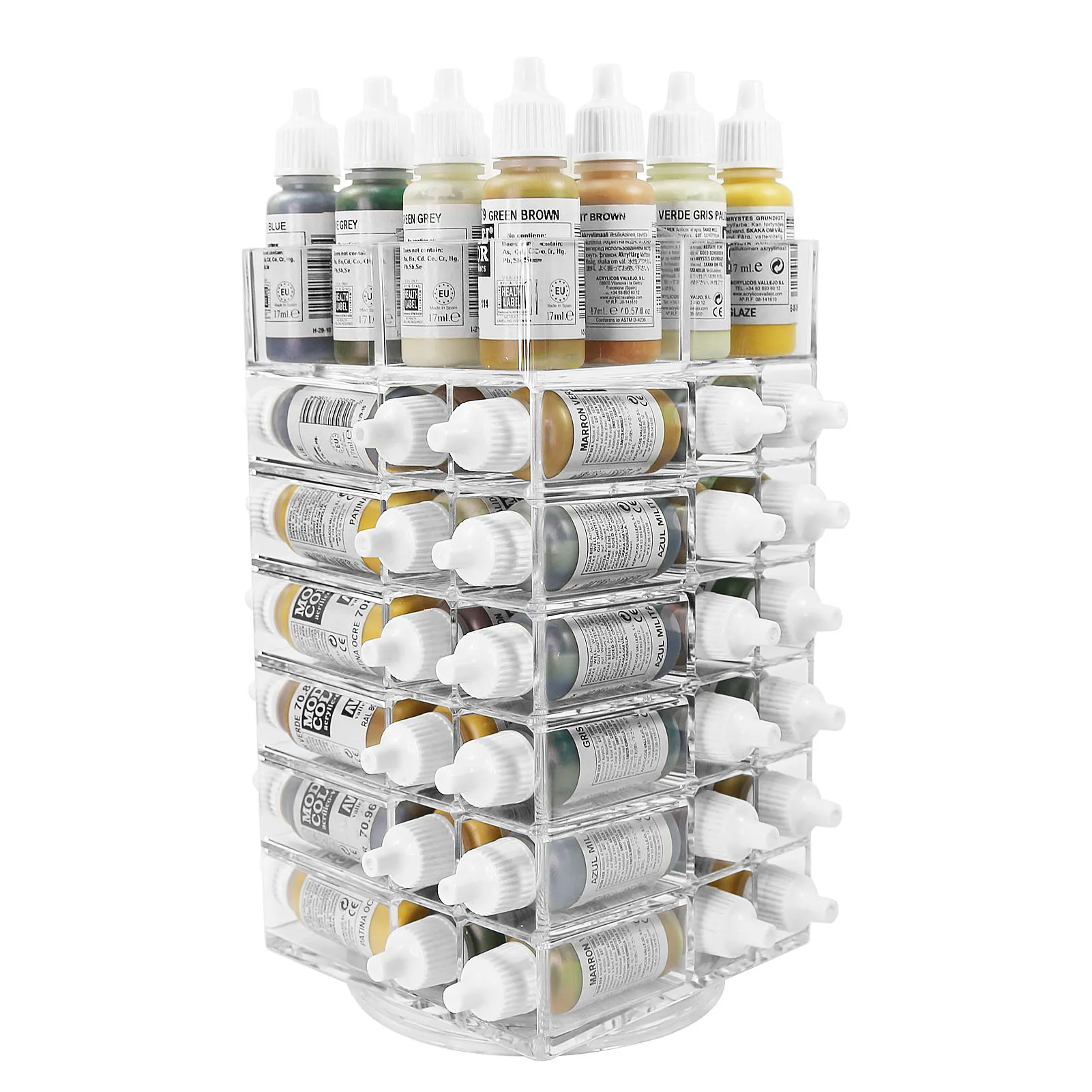 Evemodel-1pc-Acrylic-Model-Paint-Organizer-Pigment-Bottle-Spinning-Rack ...