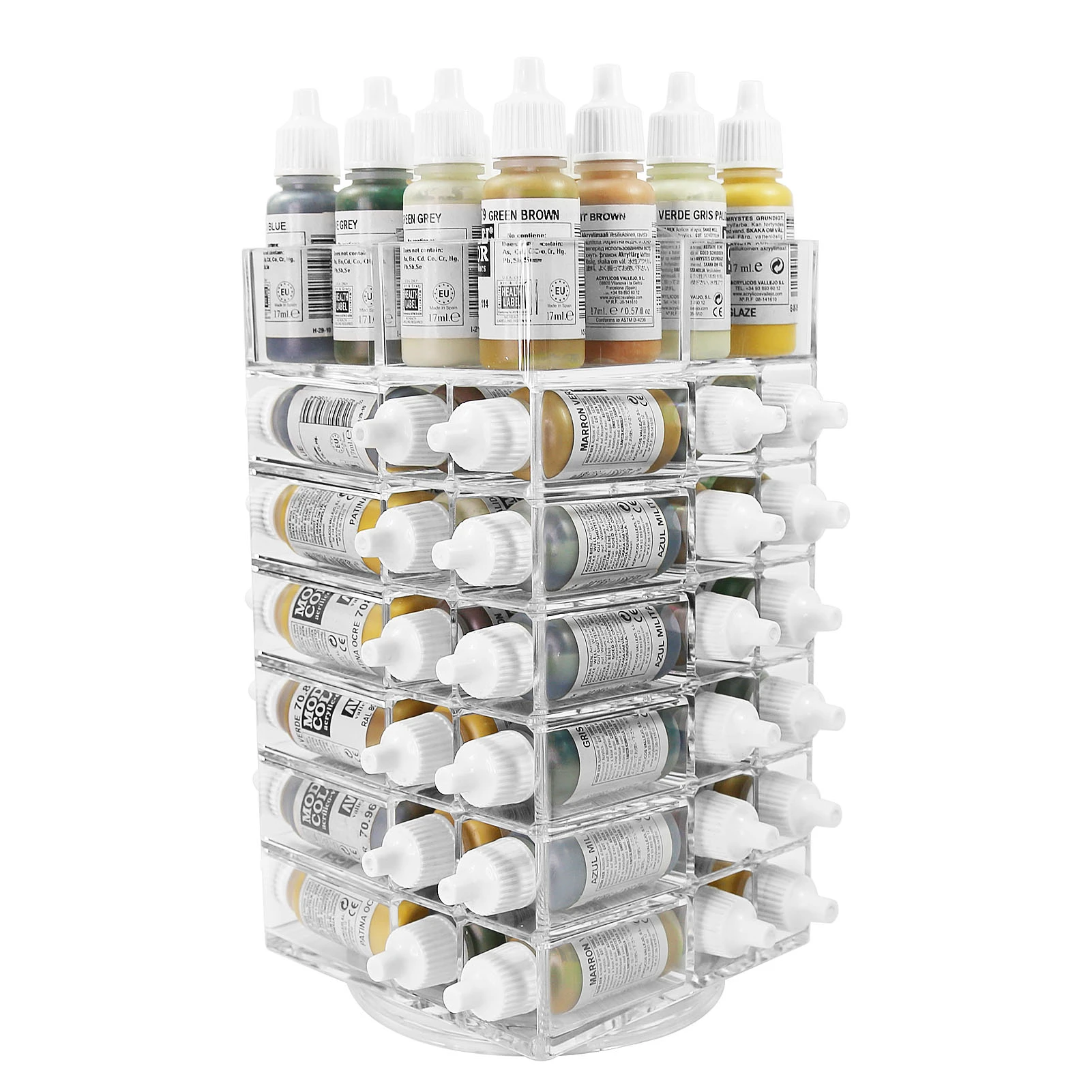 Evemodel 1pc Acrylic Model Paint Organizer Pigment Bottle Spinning Rack ...