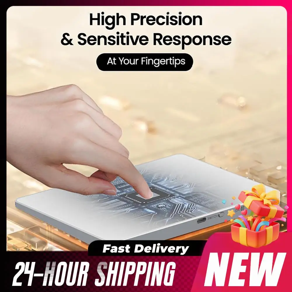 USB Touchpad Mouse Multi-Gesture Wireless Touchpad Type-C Rechargeable ...