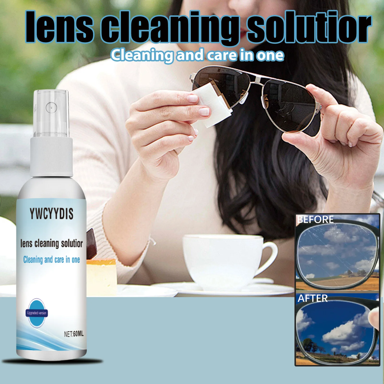 1pc Lens Cleaner Spray - Streak-Free Shine, Fog-Resistant, Scratch-Free ...