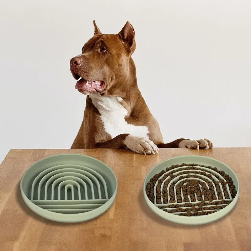 Slow-Food-Bowl-Silicone-Dog-Lick-Mat-for-Dogs-Pet-Slow-Food-Plate-Non ...