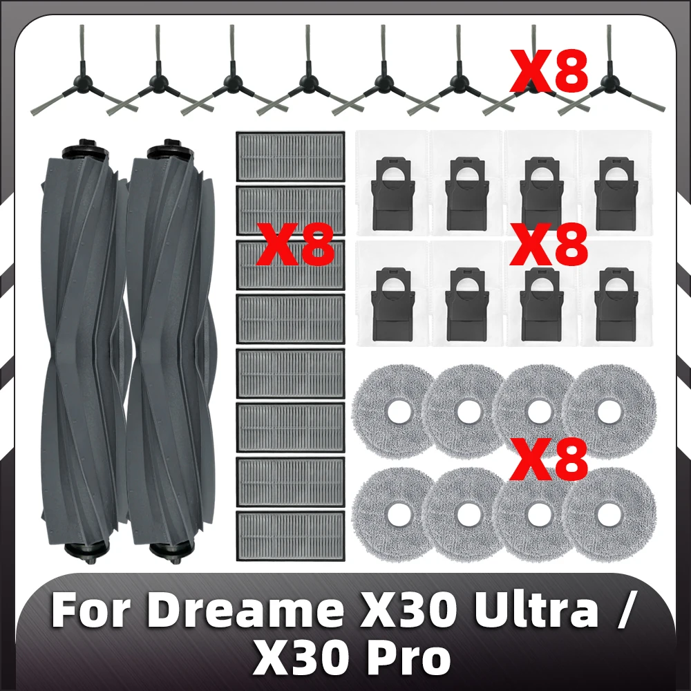 Compatible-for-Dreame-X30-Ultra-X30-Pro-Main-Side-Brush-HEPA-Filter-Mop ...