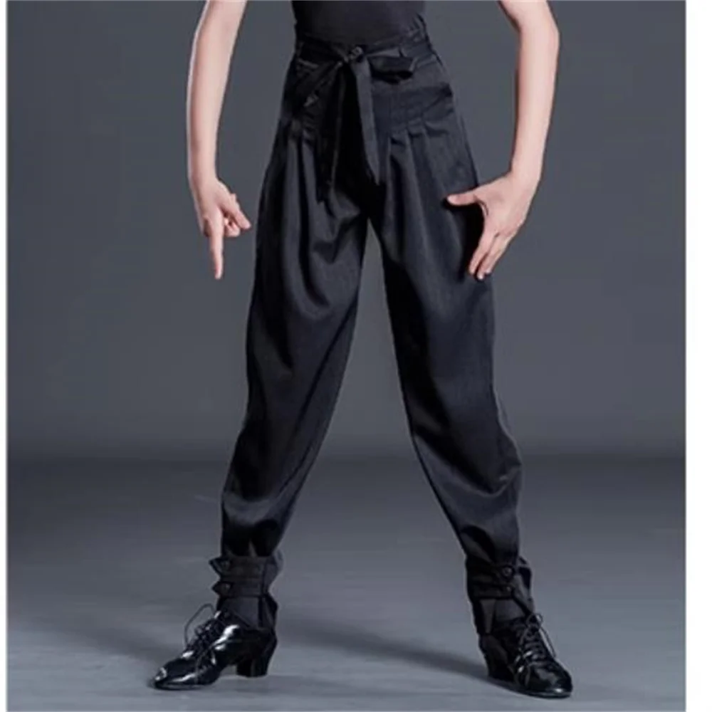 New Arrival striping boy Latin Dance Pants boys black Ballroom Dance ...