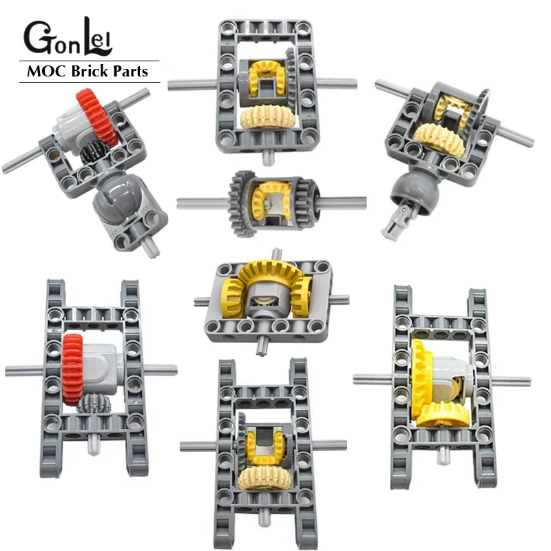 Technical-FRAMED-DIFFERENTIAL-GEAR-SET-Kit-Pack-Cars-Chassis-Part-MOC ...