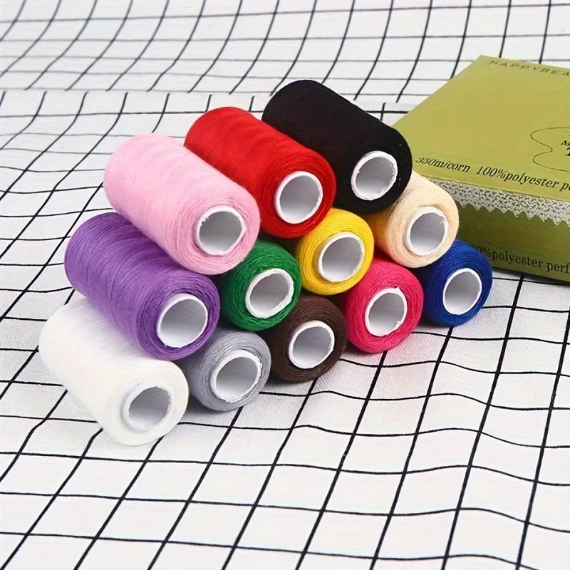 12pcs-12-Color-Sewing-Thread-100-Polyester-Yarn-Sewing-Thread-Roll ...