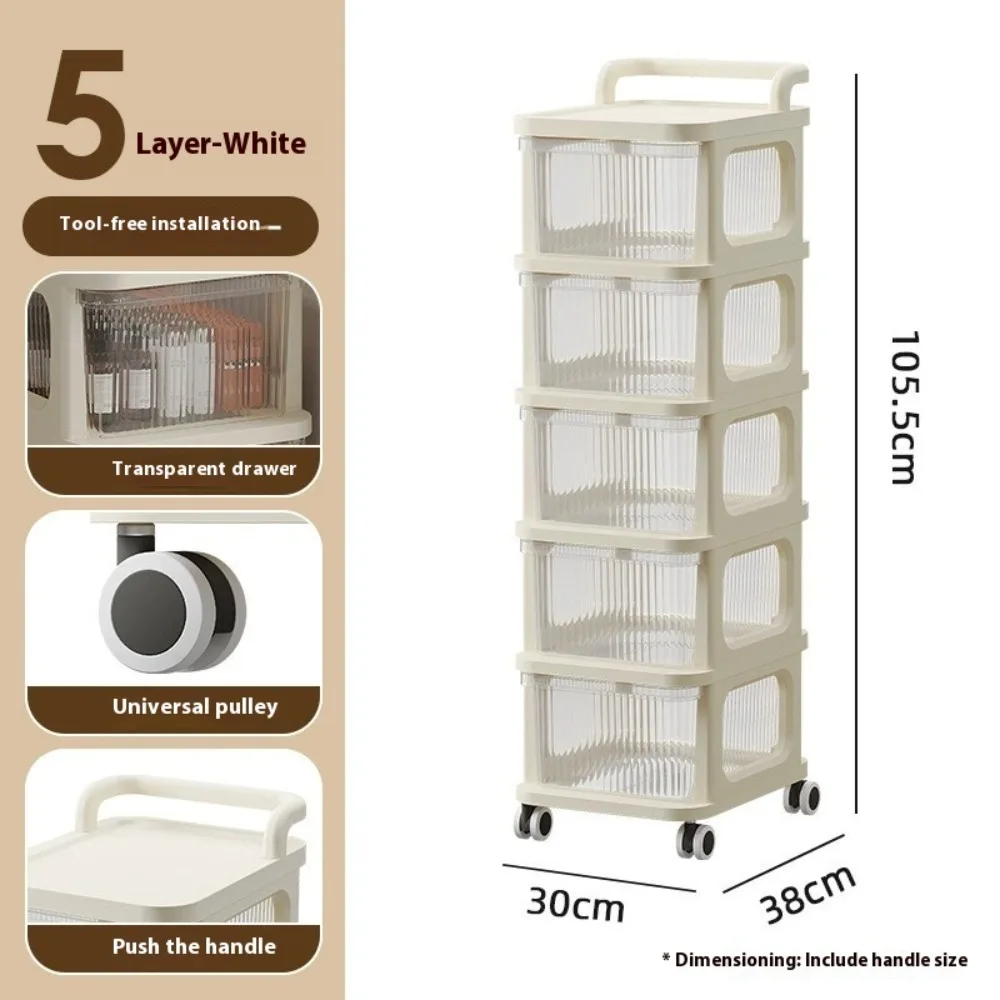 Acrylic-Drawer-Type-Trolley-Multi-Layer-Transparent-Storage-Cabinet ...