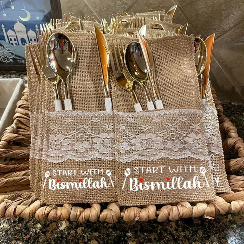 5pcs-Start-with-Bismillah-cutlery-holder-Eid-Mubarak-Muslim-Islamic ...