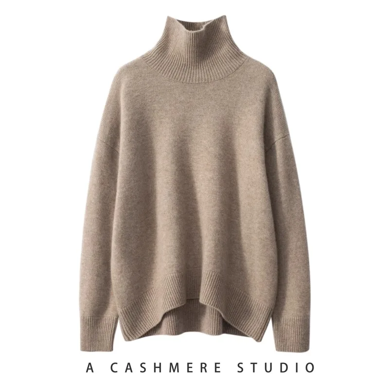 2024-Autumn-and-Winter-New-Thick-Cashmere-Sweater-Women-High-Neck ...