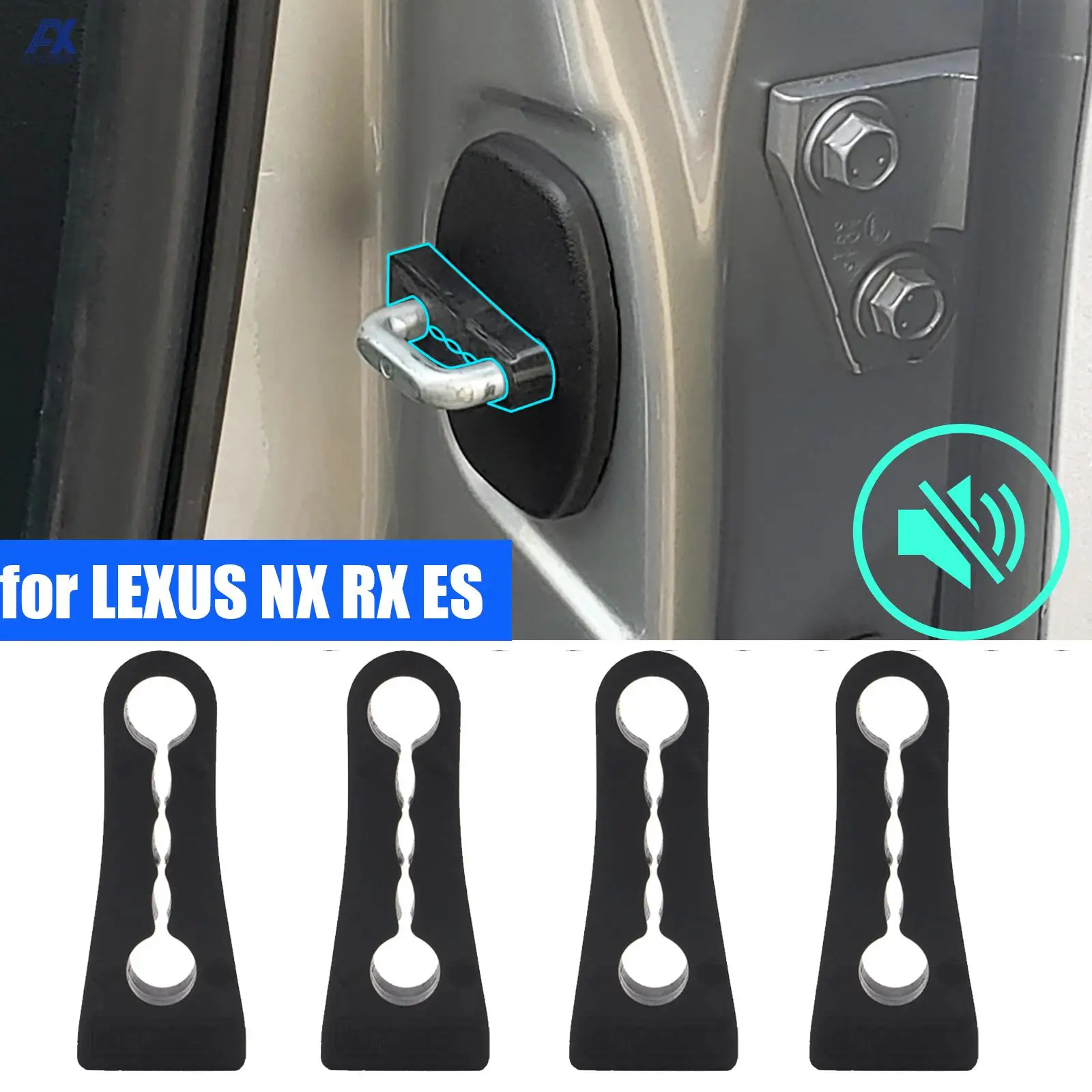 Car Door Lock Deadener Damper Buffer For Lexus Nx Lx Rx Is Es Gx ...