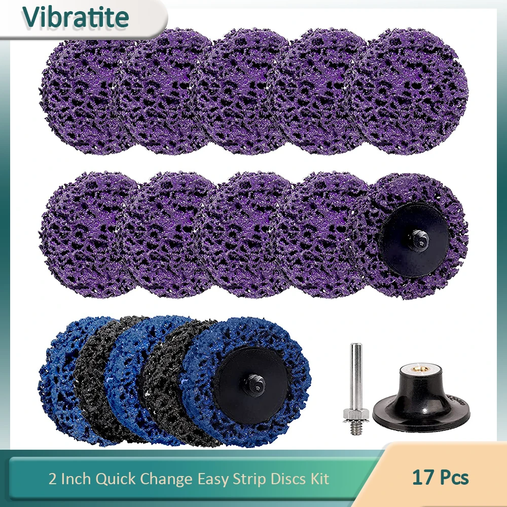 17pcs-2-Inch-Strip-Discs-Kit-Stripping-Wheel-for-Drills-Grinder-Clean ...