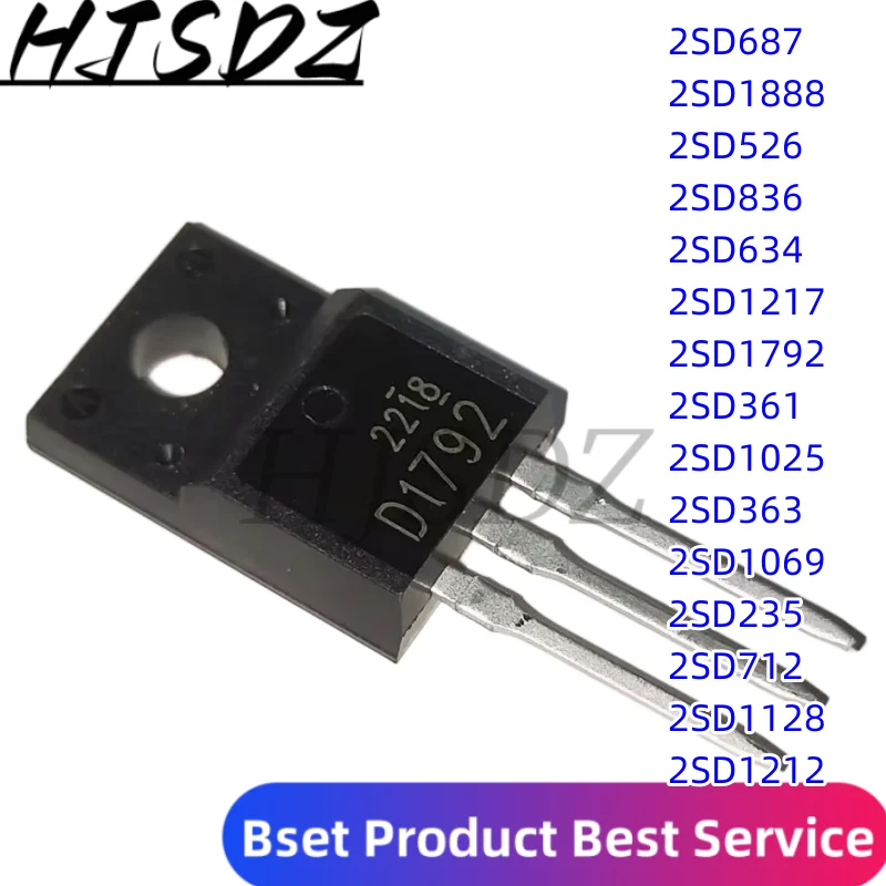 10PCS-2SD687-2SD1888-2SD526-2SD836-2SD634-2SD1217-2SD1792-2SD361 ...