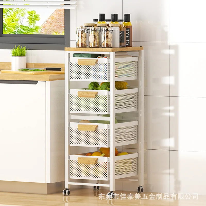 3-6-Layers-Kitchen-Shelves-Without-Installation-Floor-Trolley-Bathroom ...