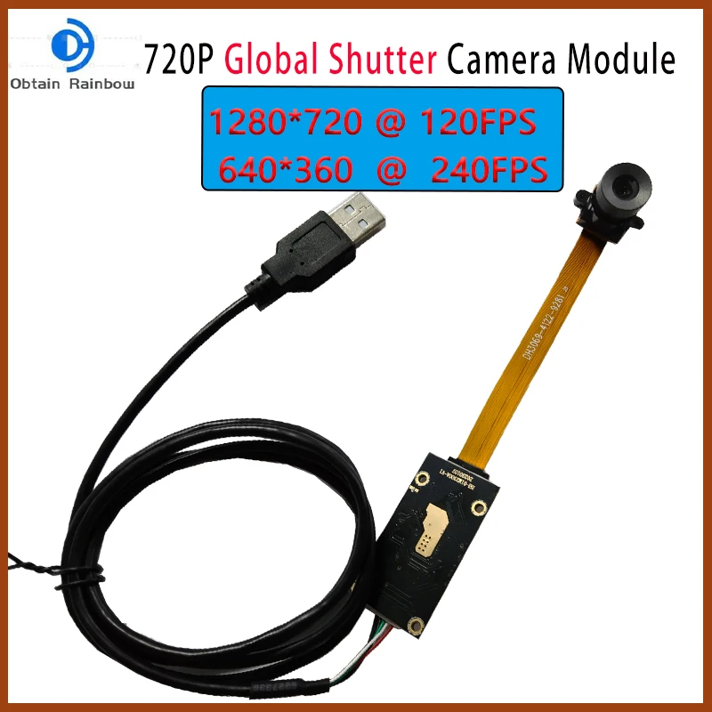 240FPS Global Shutter Camera Module 720P 1MP, OV9281 USB Webcam ...