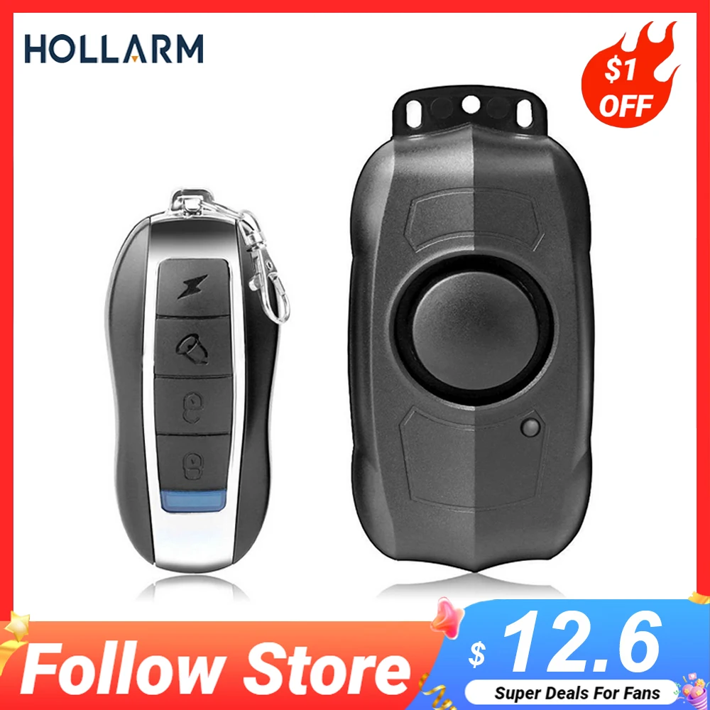 Hollarm-USB-Charging-Bike-Alarm-Remote-Control-Security-System-Scooter ...