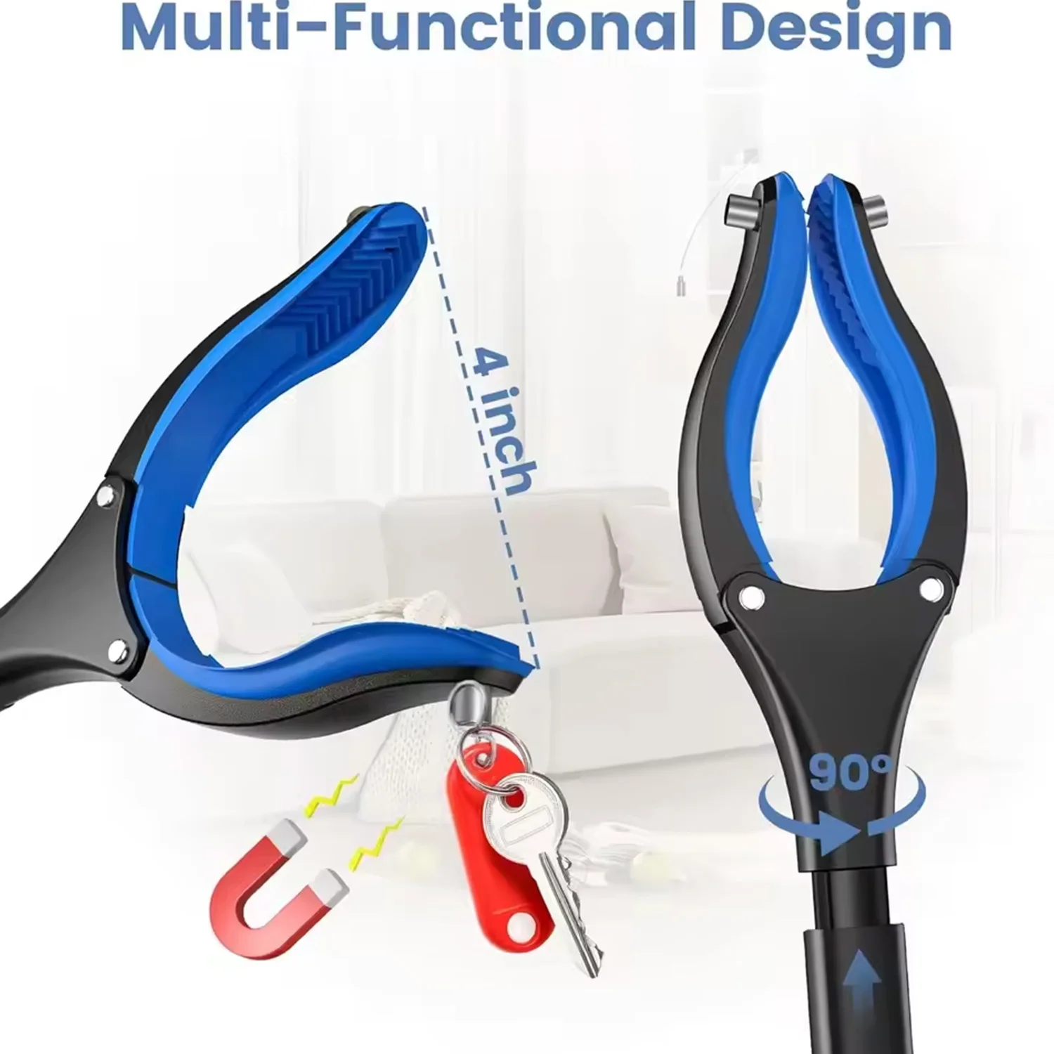 Garbage Picker Gripper With 360 ° Rotating Clip, 32 Inch Lightweight ...