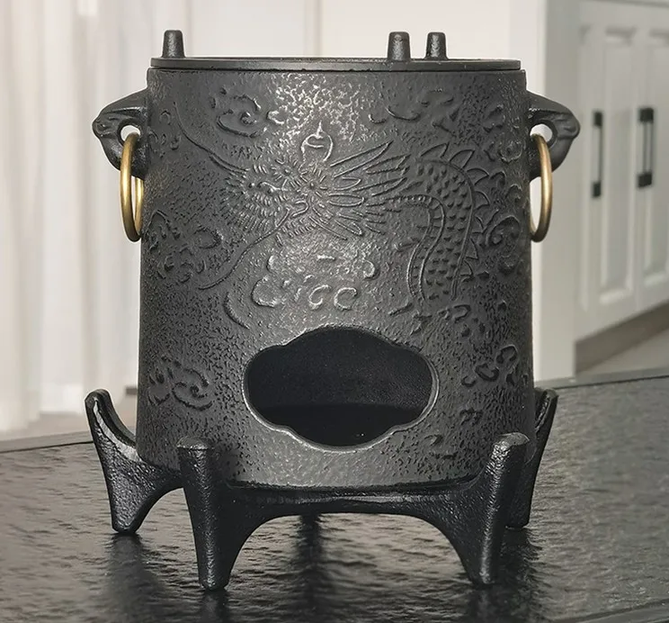 Mini-cast-iron-charcoal-barbecue-grill-table-BBQ-cooking-tea-Cheese ...