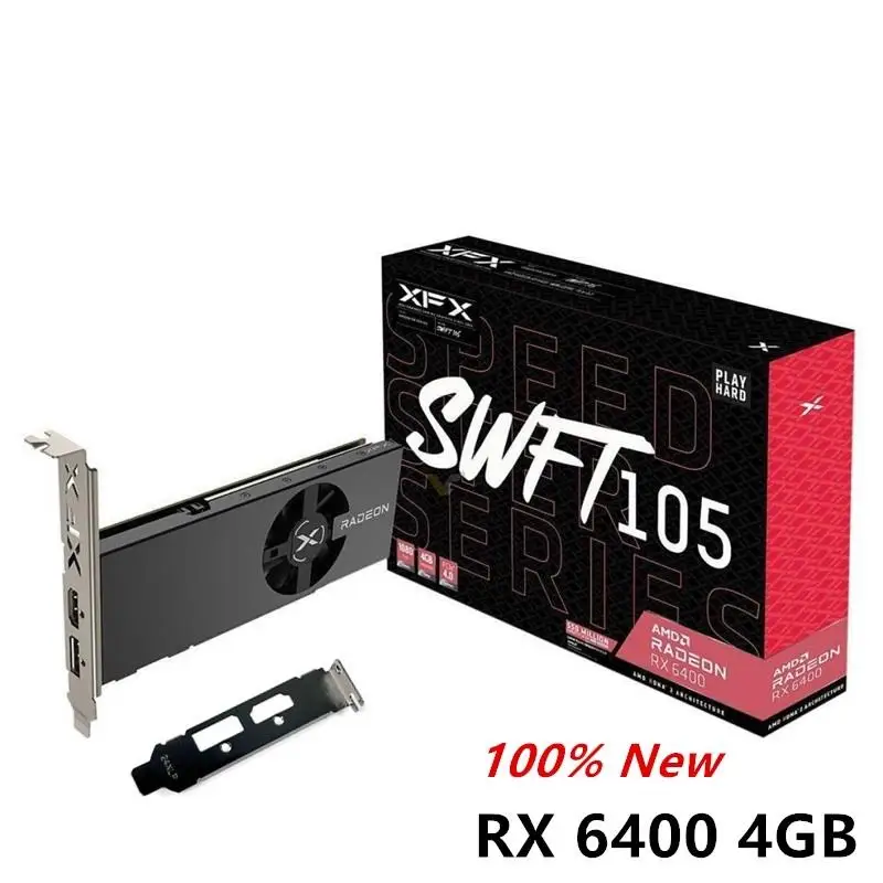 Para-RX-6400-4GB-ITX-Placa-gr-fica-de-baixo-perfil-GPU-Radeon-RX6400 ...