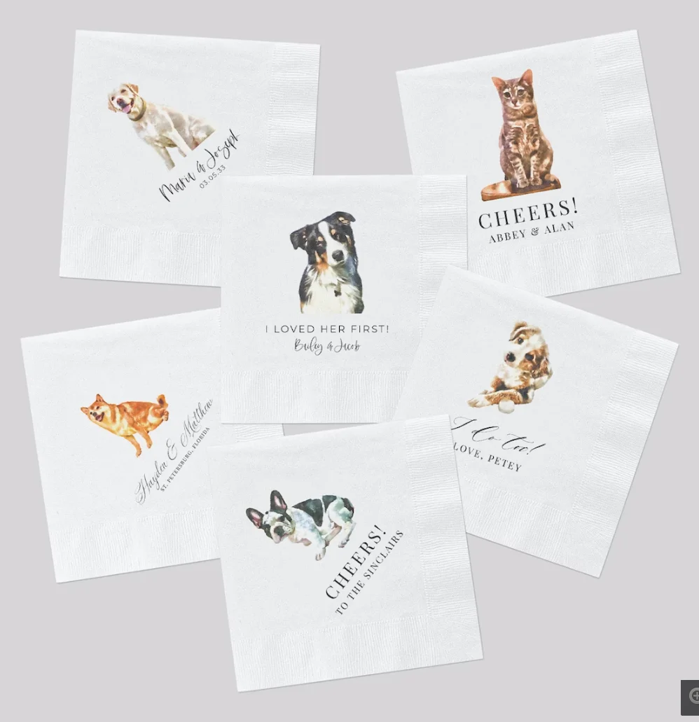 100pcs-Full-Color-Personalized-Pet-Wedding-Cocktail-Napkins-Custom ...