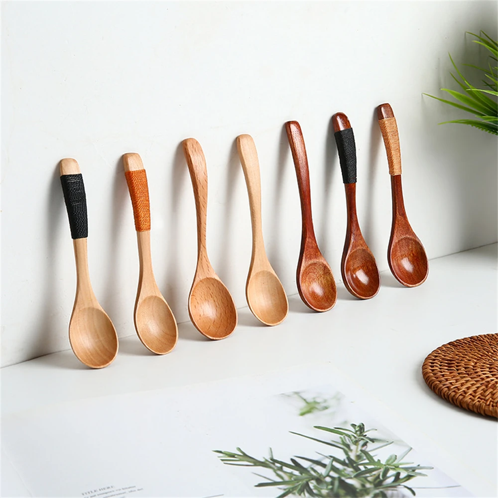 Natural-Wooden-Soup-Spoons-Household-Eating-Mixing-Stirring-Tableware ...