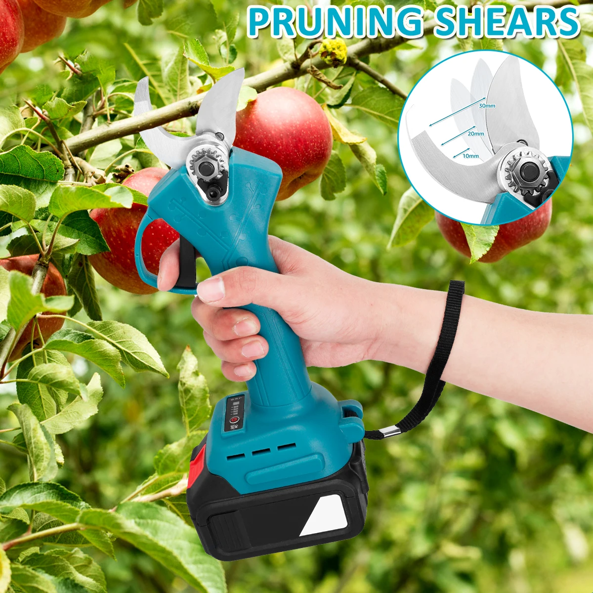 Electric Pruning Shear Cordless Brushless Pruner Battery Powered Tree ...