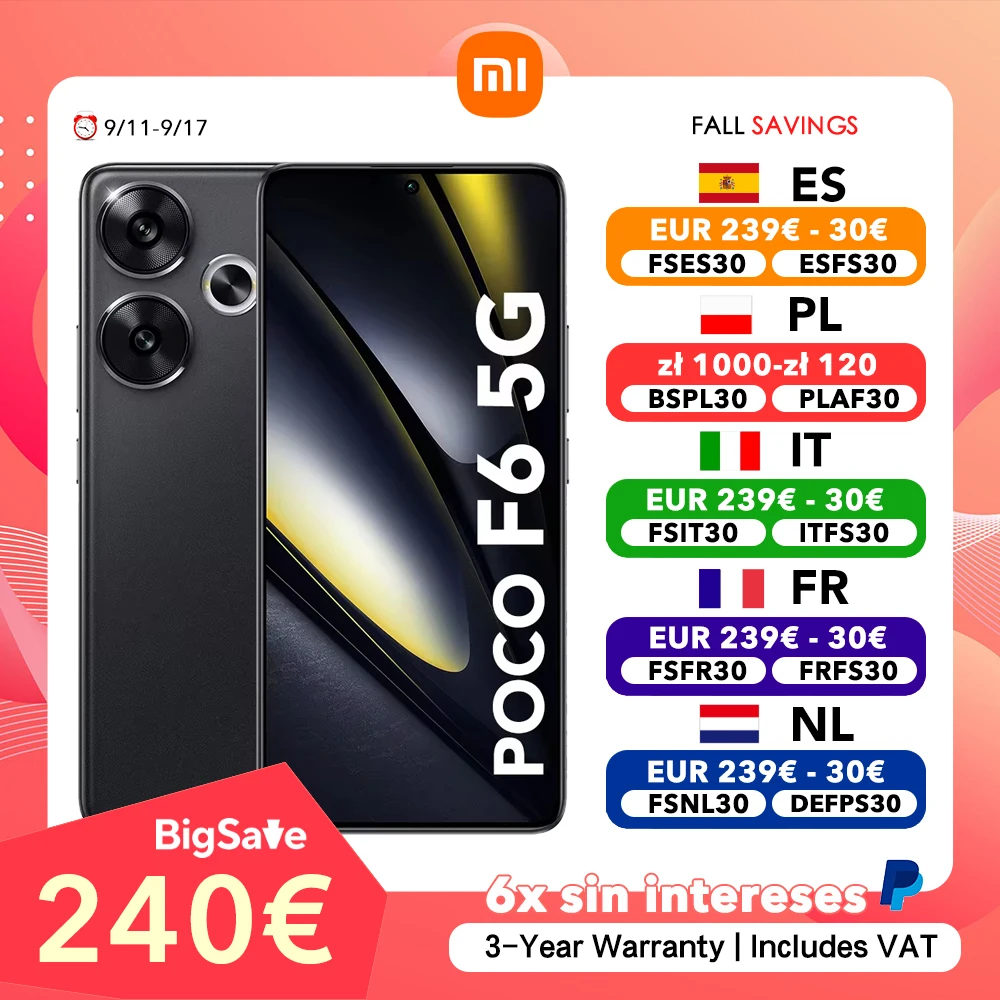 Xiaomi-POCO-F6-5G-8GB-256GB-12GB-512GB-NFC-EU-Charger-Global-Version ...