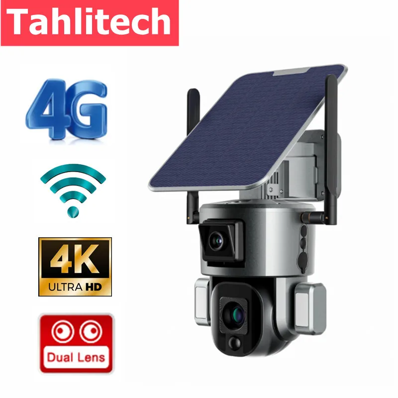 Tahlitech-8MP-4G-Wireless-Solar-Cam-4K-WiFi-Dual-Lens-10X-4X-With-Solar ...
