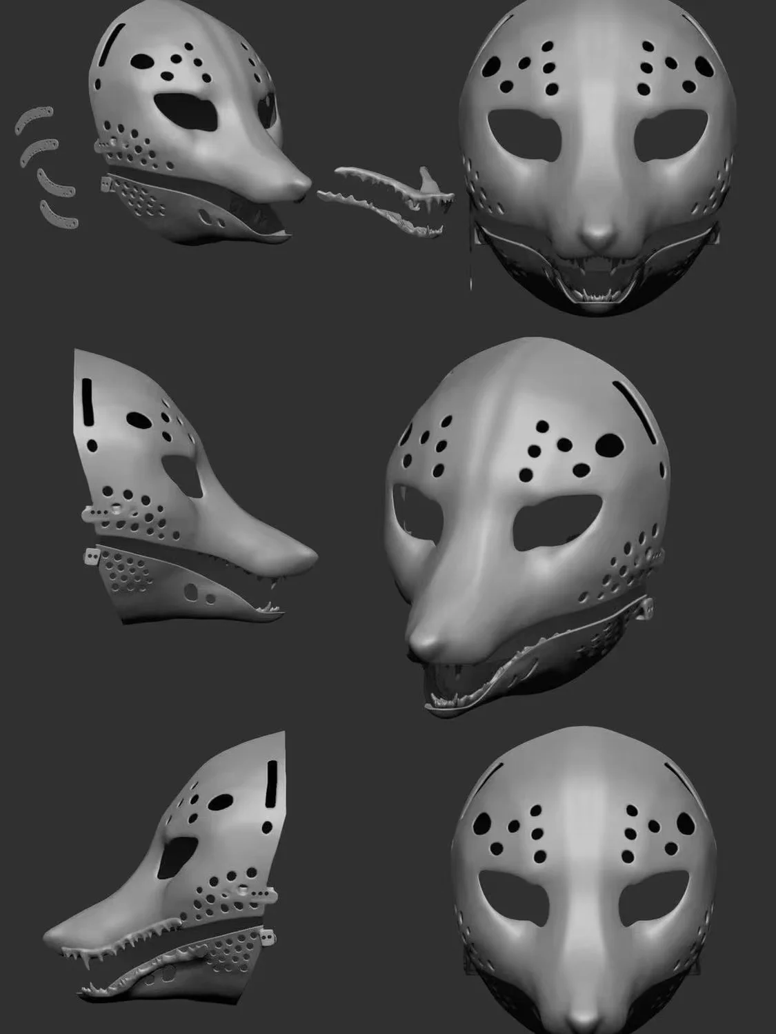 3D Printing Furry Kemono Fursuit Mask Realist Style Fursuit DIY ...
