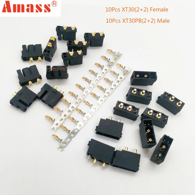 5/10/20Pairs Original Amass XT30(2+2) XT30PB(2+2) Male Female Gold ...