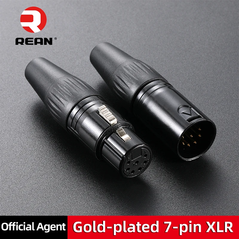 NEUTRIK-s-REAN-Black-7-Pin-Gold-Plated-XLR-Soldering-Plug-Microphone ...