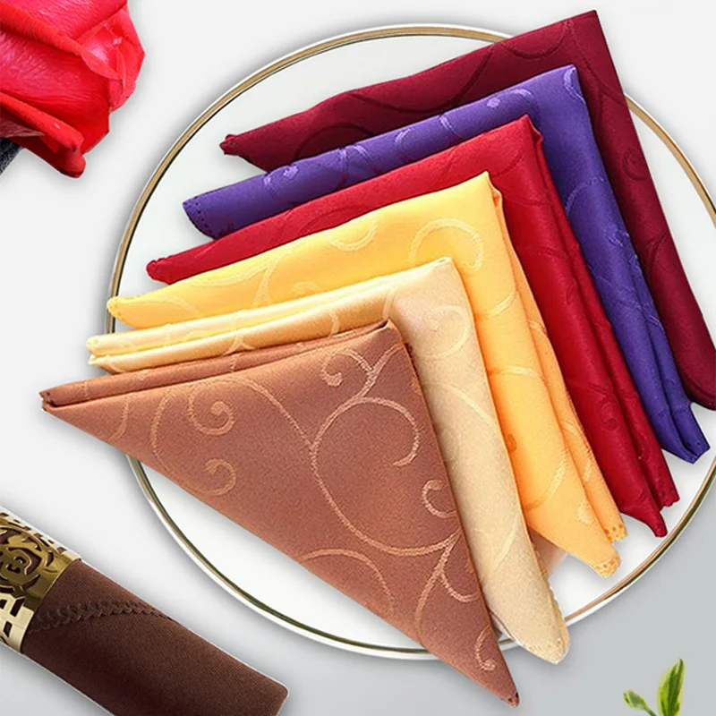 10pcs-48cm-Table-Napkins-Cloth-Square-Polyester-Fabric-For-Birthday ...